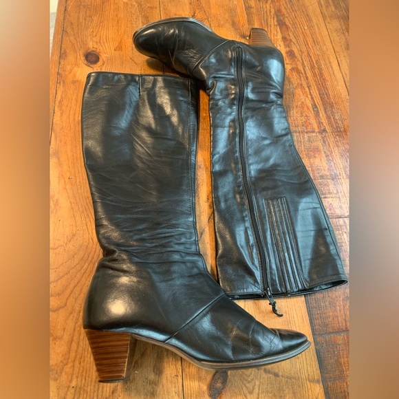 Cobbies | Shoes | Vintage Womens Cobbies Black Leather Zip Up Boots 97s ...